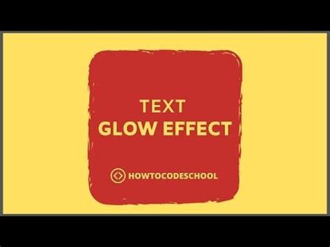 Simple Text Glow Effect Using Html Css How To Code School