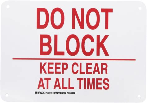 Amazon Do Not Block Door Floor Decal Inch Keep Clear Sign