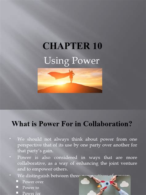 Chapter 10 Using Power Pdf Empowerment Behavioural Sciences