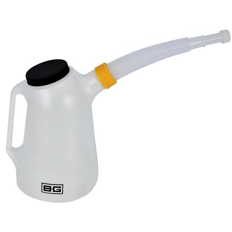 B G Plastic 5 Litre Fluid Measuring Jug With Cap And Spout White