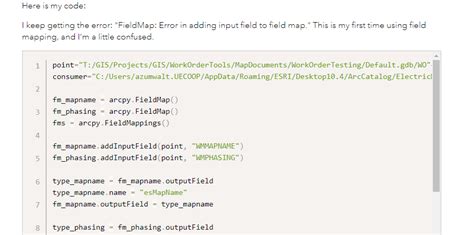 Horizontal Scrollbar For Code Sample Would Improve Esri Community