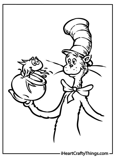 20 Cat In The Hat Coloring Pages Free Pdf Printables Artofit