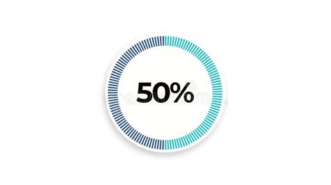 Infographics Circular Graph Animation Counting 0 To 50 Percentage