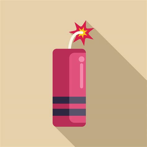 Red Dynamite Stick With Burning Fuse Explosives Concept 49067087 Vector