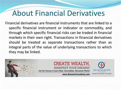 What Is The Meaning Of Financial Derivatives Pptx