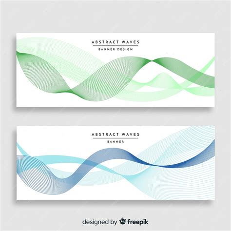 추상 파 배너 무료 벡터