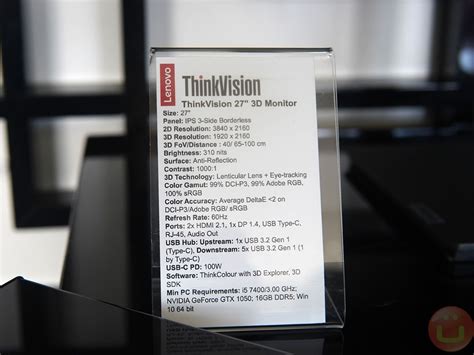Beyond Conventional Displays The Thinkvision 27 3d Monitors Journey