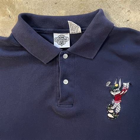 Vintage Looney Tunes Bug Bunny Polo Shirt Mens Large Gem