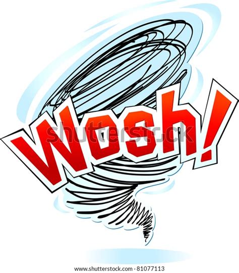 Onomatopoeic Sound Depicting Quick Movement Vector Stock Vector
