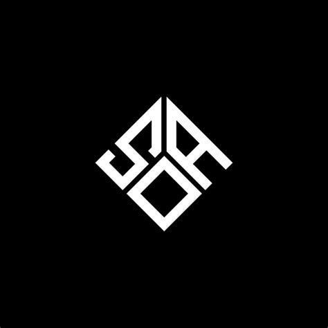 SOA Letter Logo Design On Black Background SOA Creative Initials