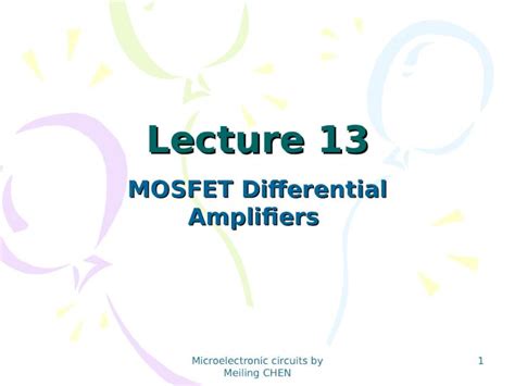 Ppt Mos Differential Amplifier Dokumentips
