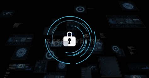 Animation Of Padlock Icon With Scope And Data Processing Stock Footage Video Of Global Data