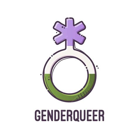 Símbolo De Gênero Genderqueer Sinais De Orientação Sexual Vetor Grátis