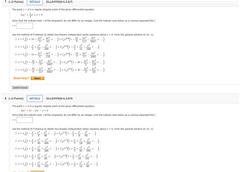 solved the point x 0 is a regular singular point of the