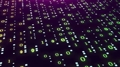 Computer Binary Number Animation Digital Matrix Green Code Video Mp4