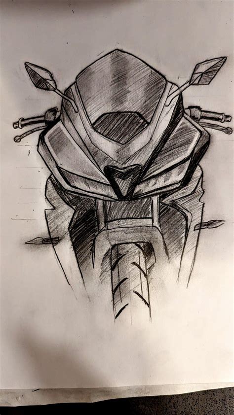 Hand Ref Motorcycle Drawing Sketch Book Cool Pencil Drawings