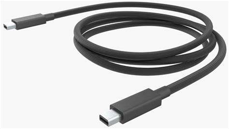 Apple Thunderbolt Cable Black 3d Model 19 3ds Blend C4d Fbx Max