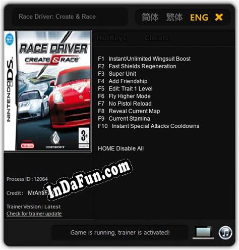 Race Driver Create Race TRAINER AND CHEATS V1 0 25 Free