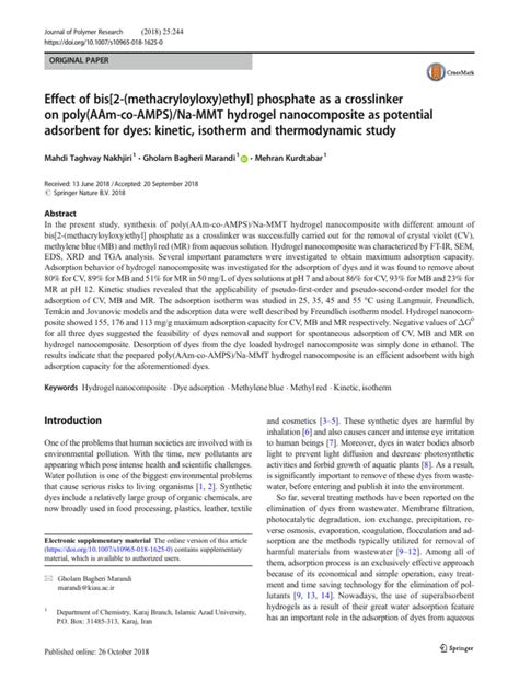 Articulo Effect Of Bis 2 Methacryloyloxy Ethyl Phosphate As A