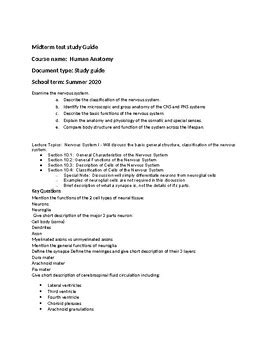 Study Guide BIOL By Q College TPT