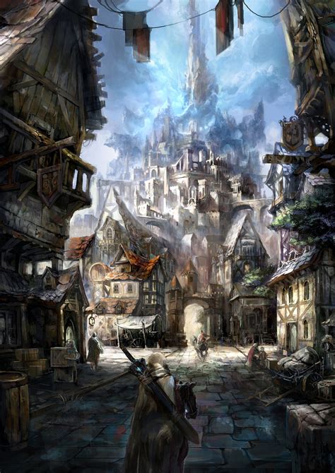 Castle Jeon Min Seok Fantasy Landscape Fantasy City Fantasy Concept Art