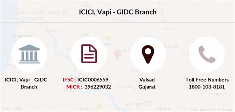 Icici Vapi Gidc Ifsc Code Icic0006559