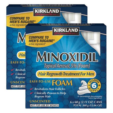 Kirkland Signature Hair Regrowth Treatment 5 Minoxidil Foam For Men Kirkland Minoxidil Solution