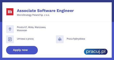 Oferta Pracy Associate Software Engineer Microstrategy Poland Sp Z O