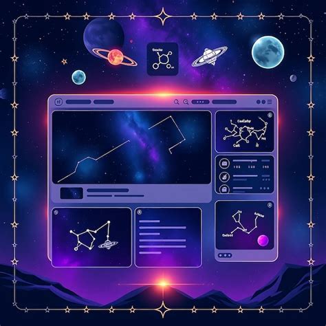 Space Layout For An Astronomy Enthusiast Streamer With Dark Blues