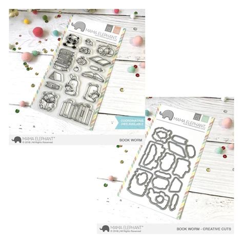 Mama Elephant Book Worm Stamps And Dies Australia