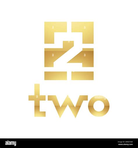 Golden Symbol For Number On A White Background Icon Stock Vector