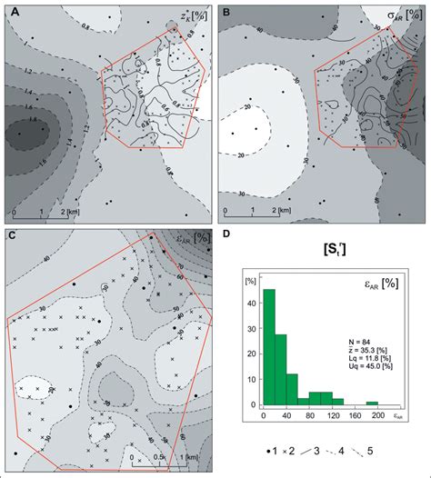 Kriging Contour Maps A Sulphur Content Z K B Predicted Relative