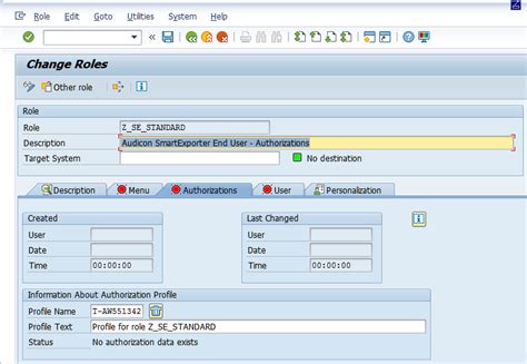 Creating New Authorization Roles For SAP Standard Components
