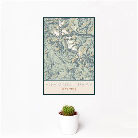 Fremont Peak Wyoming Map Print In Woodblock — Jace Maps