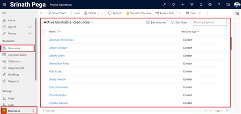 Project Operations 4 Bookable Resources Srinath Pega