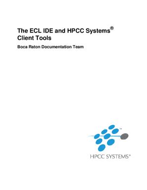 Fillable Online The ECL IDE And HPCC Systems Fax Email Print PdfFiller