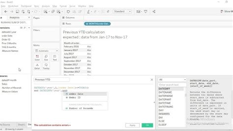 how to use the datediff function in tableau youtube