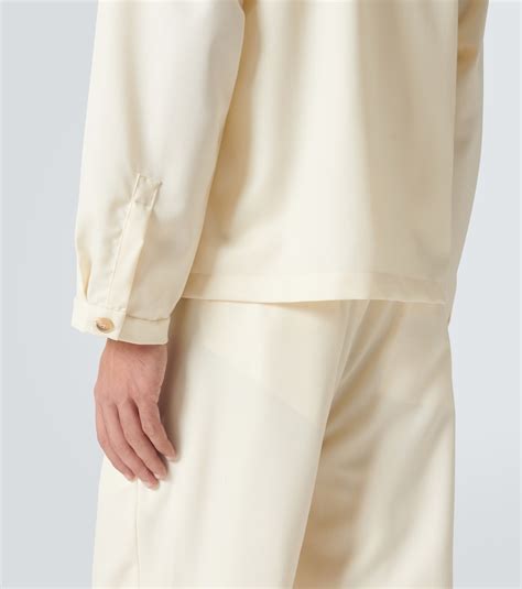 Wool Wrap Top In White King Tuckfield Mytheresa