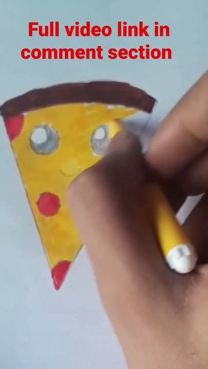 How To Draw A Pizaa Slice Shorts Drawing Cute Youtube