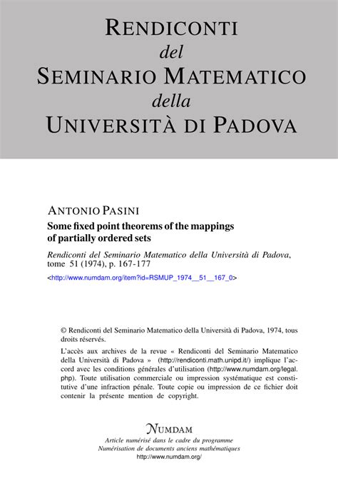 Pdf Some Fixed Point Theorems Of The Mappings Of Partially Ordered Sets