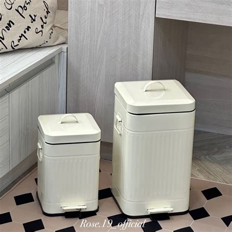 𝐑𝐨𝐬𝐞 𝟏𝟗 台灣現貨·質感滿分！法國公寓會出現的質感垃圾桶🔥｜緩降垃圾桶｜廚房房間浴室客廳垃 蝦皮購物