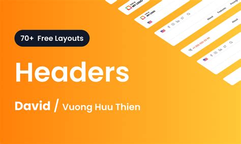 70 FREE Headers Layout Navbar Figma
