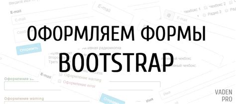 Оформляем формы с Bootstrap Vaden Pro