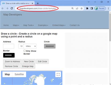 How To Draw A Circle Of A Certain Radius On Google Maps
