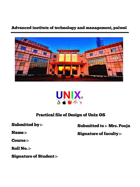 Design Of Unix Os Practical File Pdf Computer File Filename