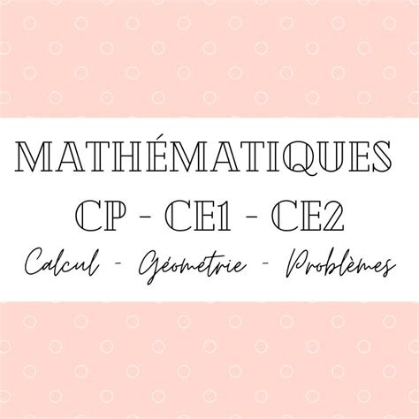 maths cp ce1 ce2