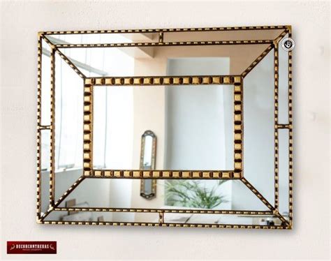 Gold Accent Mirror Wall Decor Golden Blaze Peruvian Wall Mirror For
