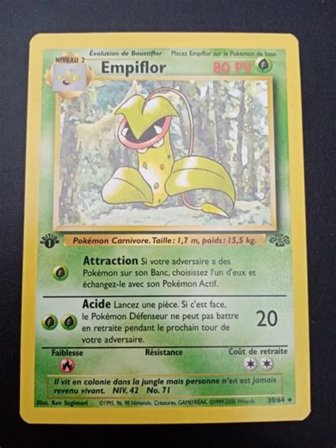 CARTE POKÉMON EMPIFLOR 30 64 1ère édition Jungle Wizard Française Rare