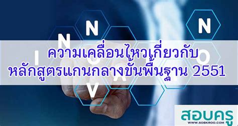 ความเคลื่อนไหวเกี่ยวกับหลักสูตรแกนกลางขั้นพื้นฐาน 2551