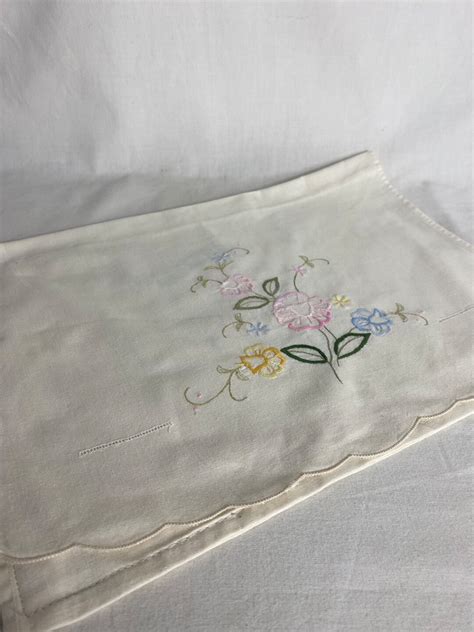 Vintage Nightdress Case Pyjama Case Lingerie Case Book Case Embroidered